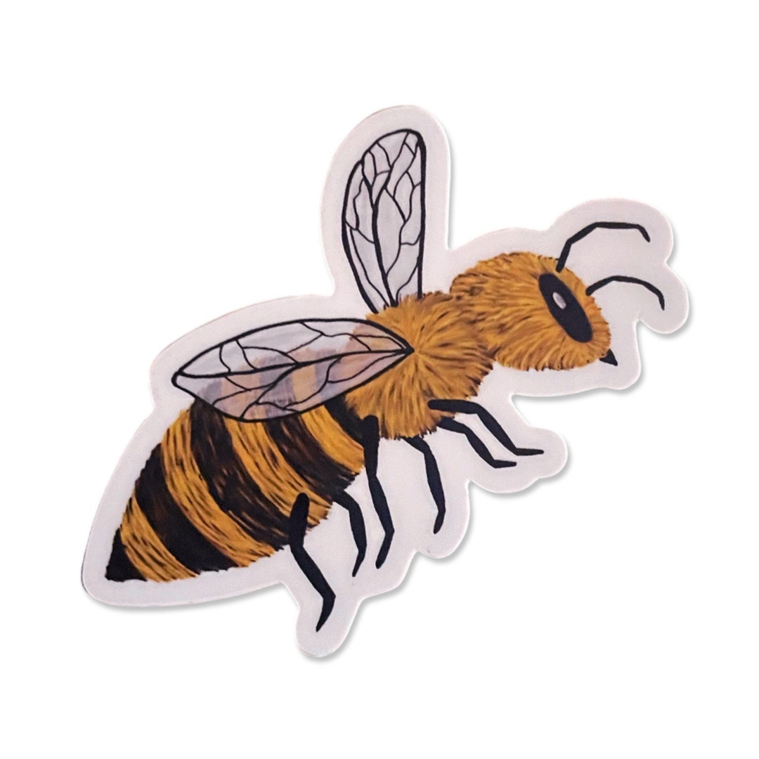 Bee Art Sticker - 3" - Etsy