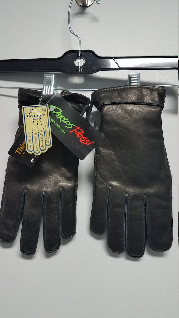 GARLOS ROSSI Vintage Leather. Gloves THINSULATE … - Gem