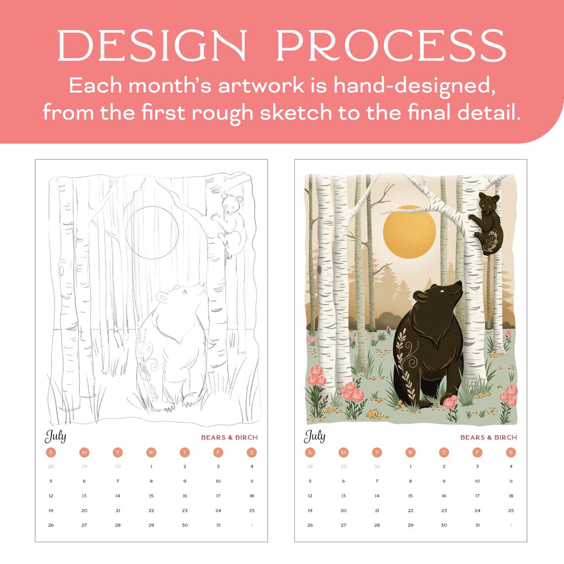 2026 Wall Calendar | Botanicals & Beasts | Artist Illustrated | January ...