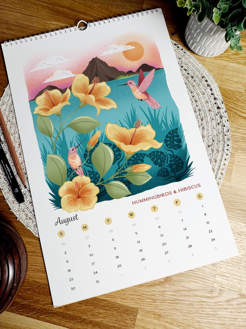 2026 Wall Calendar | Botanicals & Beasts | Artist Illustrated | January ...