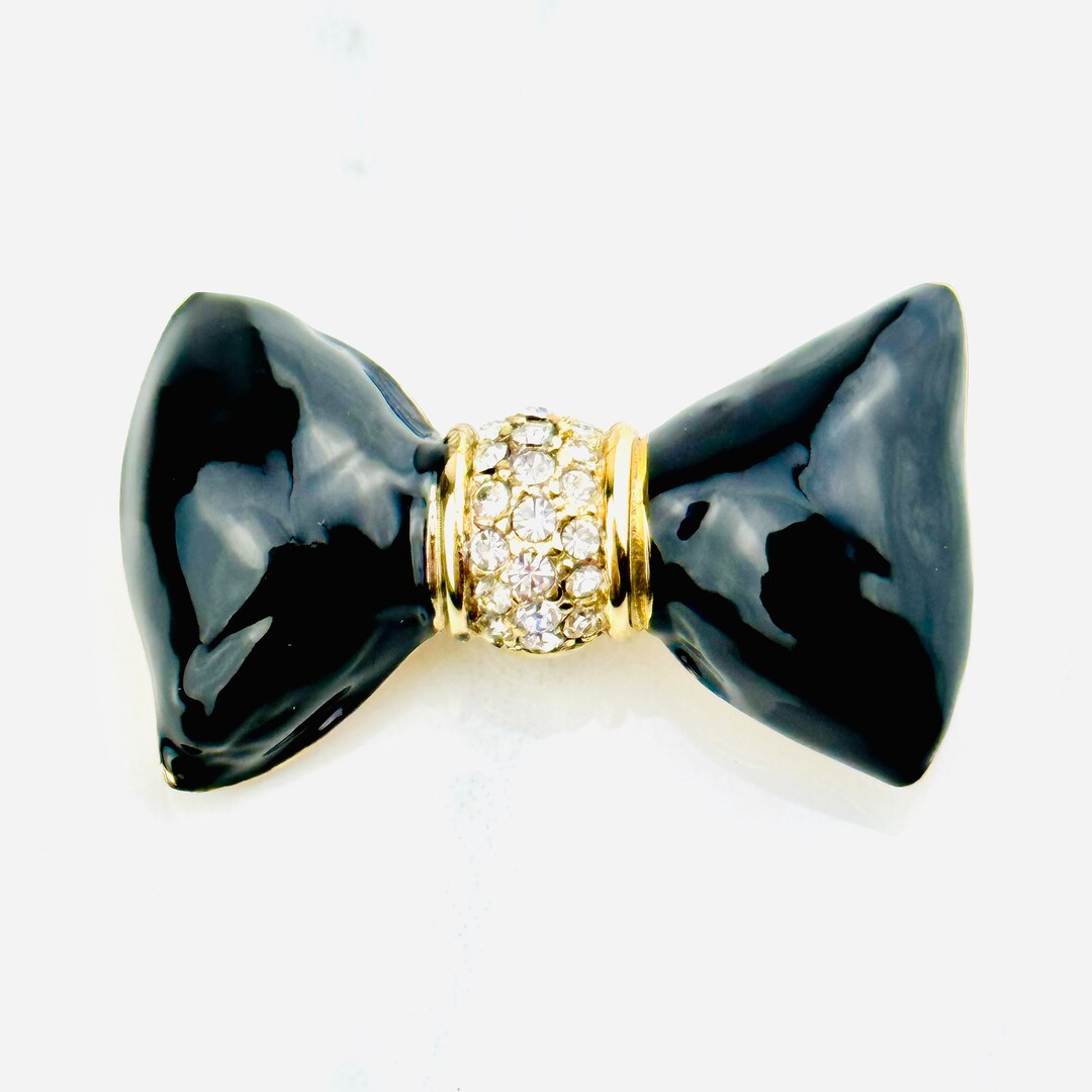 Chameau Et Chameau Givenchy Bijoux Vintage 80s Figural Black Enamel ...