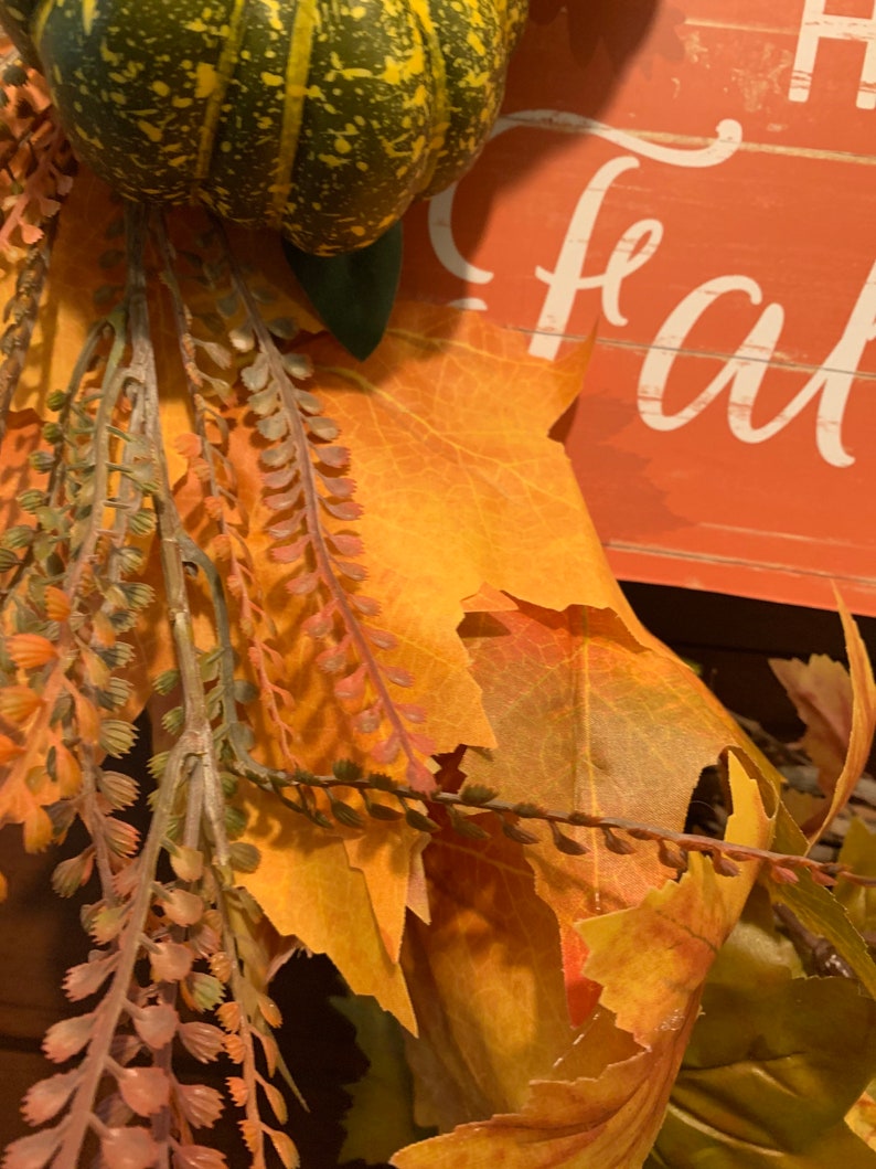 Happy Fall Y’all Wreath, Leaf Wreath, Fall Pumpkin Wreath, Fall Colors ...