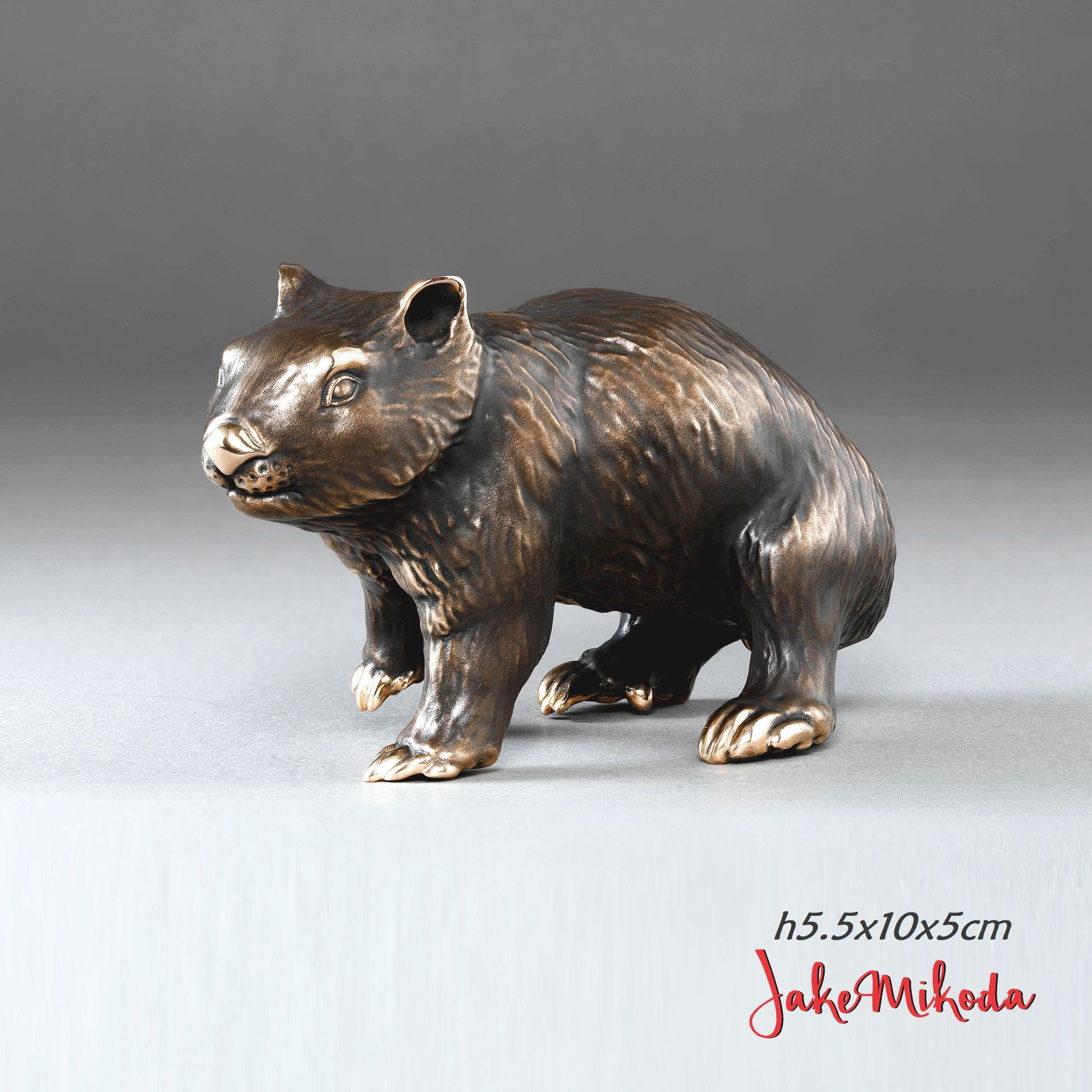 WOMBAT Bronze Sculpture Miniature H5.5xl10xw5cm / Australian Animal Art ...