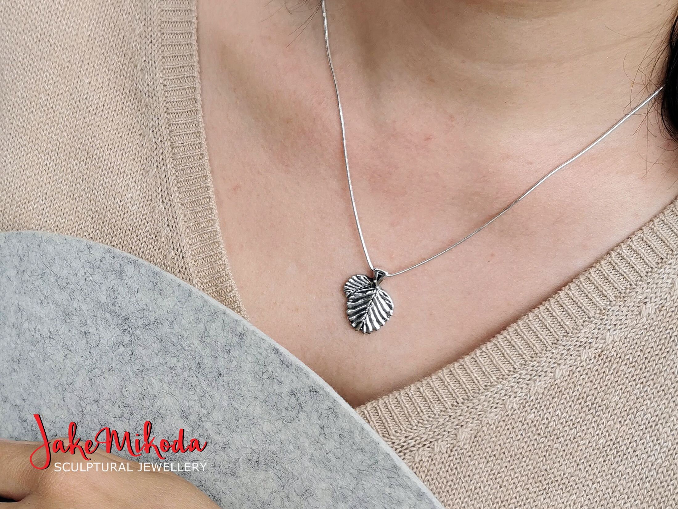 Fagus Necklace, Tasmanian Fagus Pendant, Wild Tasmania, Fagus Leaf ...