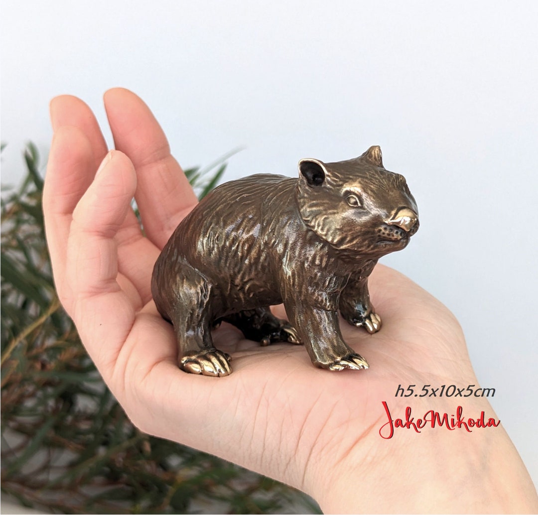 WOMBAT Bronze Sculpture Miniature H5.5xl10xw5cm / Australian Animal Art ...