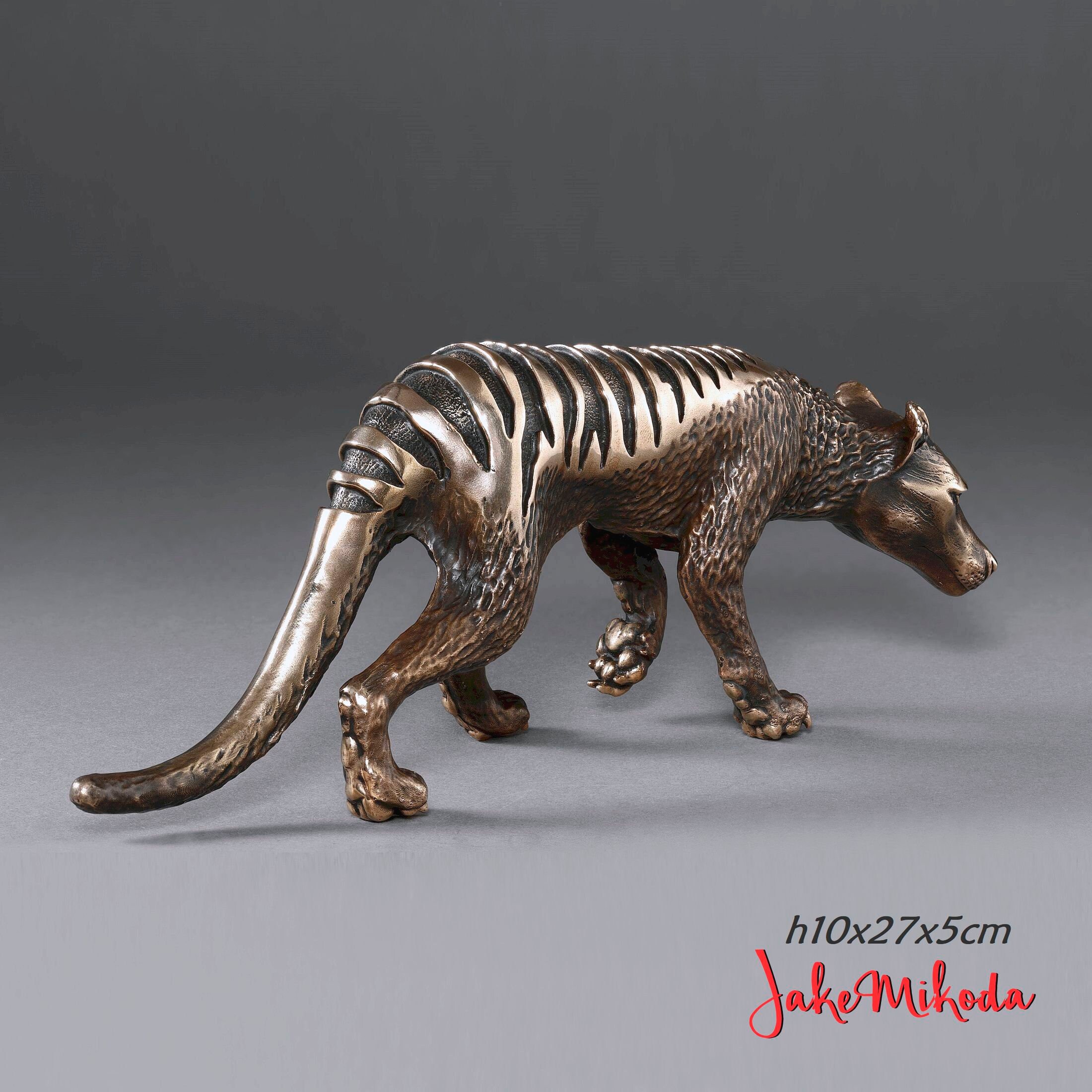 NEW Large THYLACINE tasmanian Tiger Walking Bronze Sculpture ...