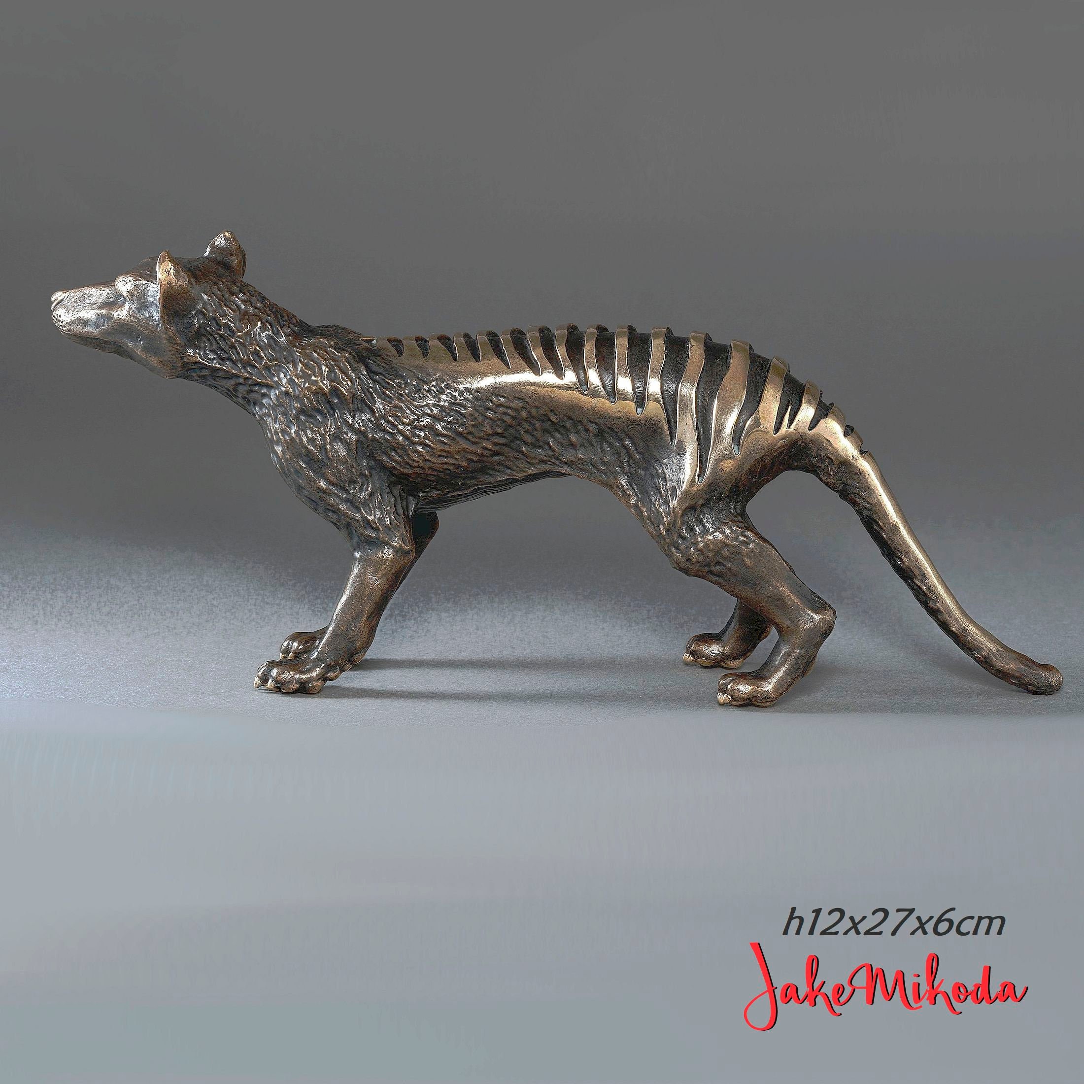 NEW Large THYLACINE tasmanian Tiger Standing Bronze Sculpture ...
