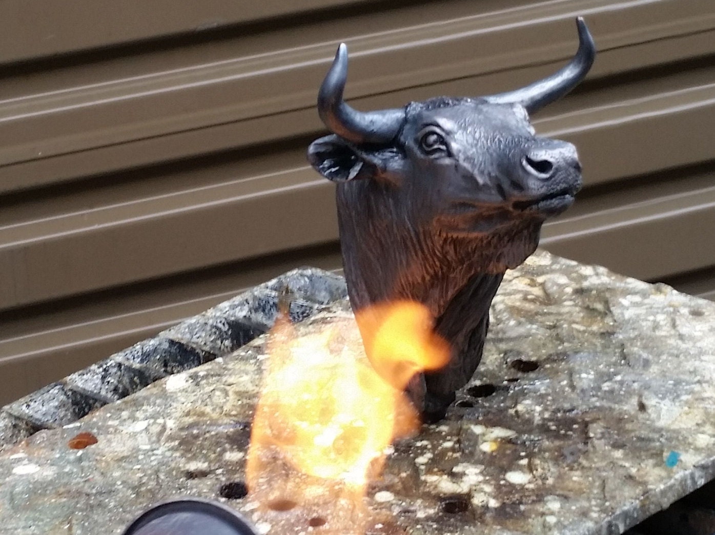 Bronze BULL FIGURINE Sculpture, Bull Head Portrait Statue, Tabletop Art ...