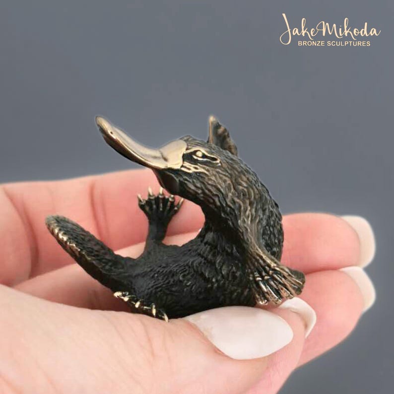 Mini Bronze PLATYPUS 1.6"/ 4cm Tall - Etsy