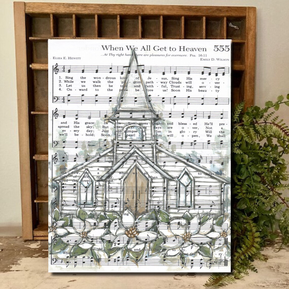 Christian Home Decor, Hymn Music Canvas Art Print, When We All Get to ...