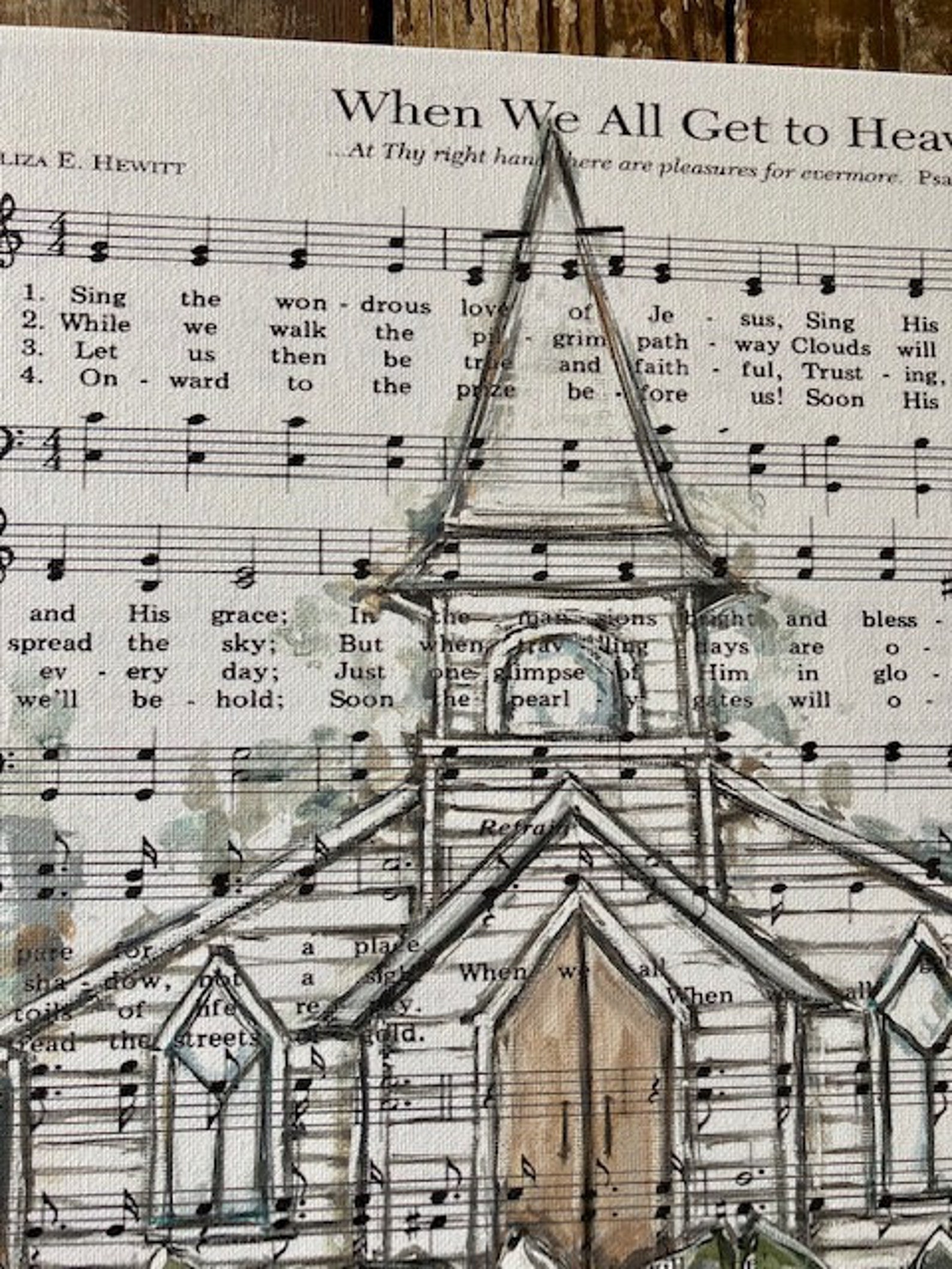 Christian Home Decor, Hymn Music Canvas Art Print, When We All Get to ...