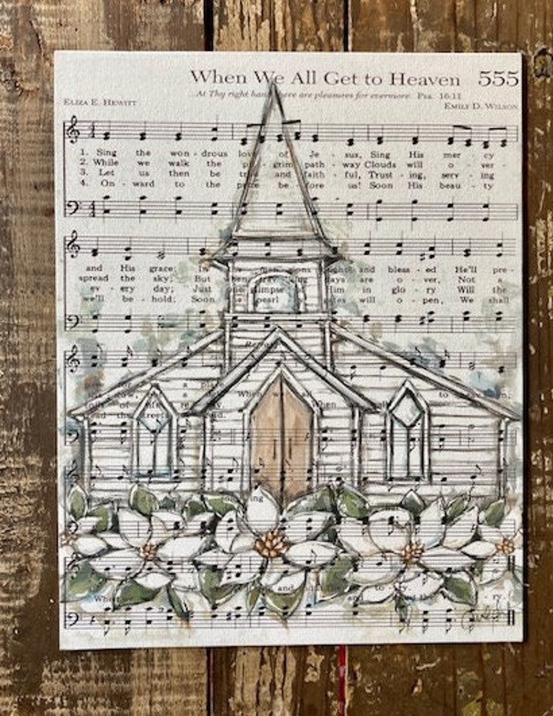 Christian Home Decor, Hymn Music Canvas Art Print, When We All Get to ...