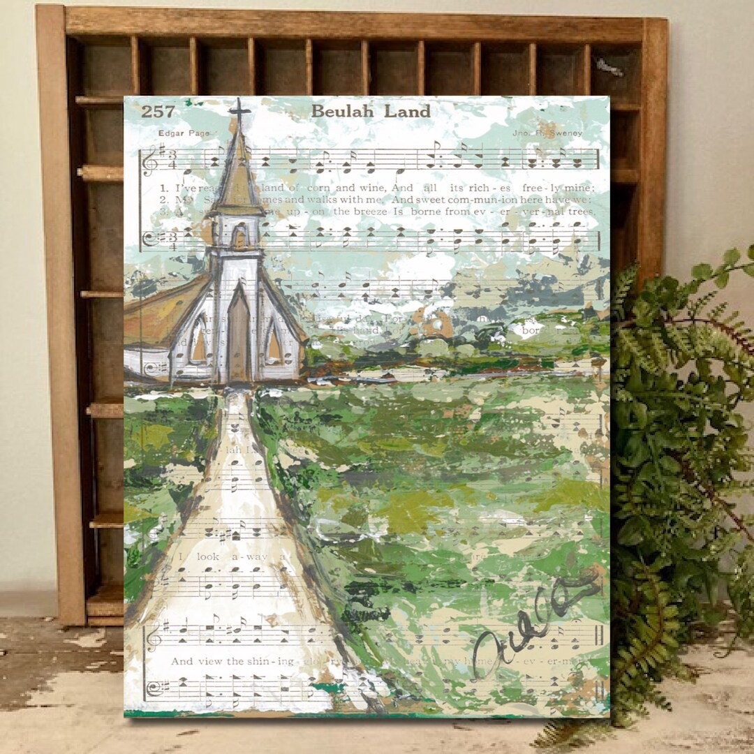 Beulah Land Canvas Art Print, Christian Home Decor, Church Decoration ...