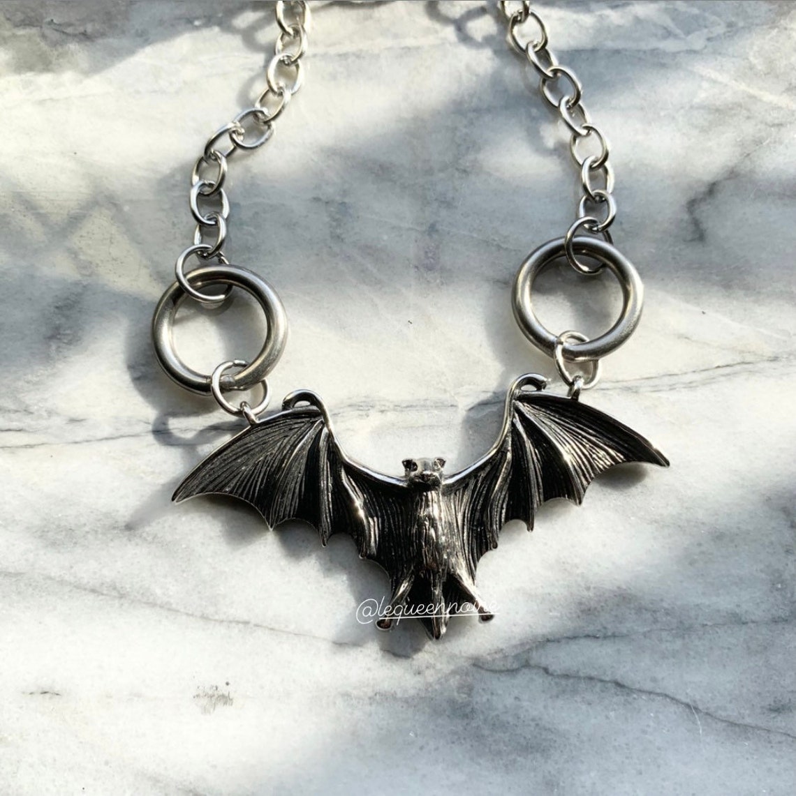Bat Necklace ALL STAINLESS STEEL | Etsy