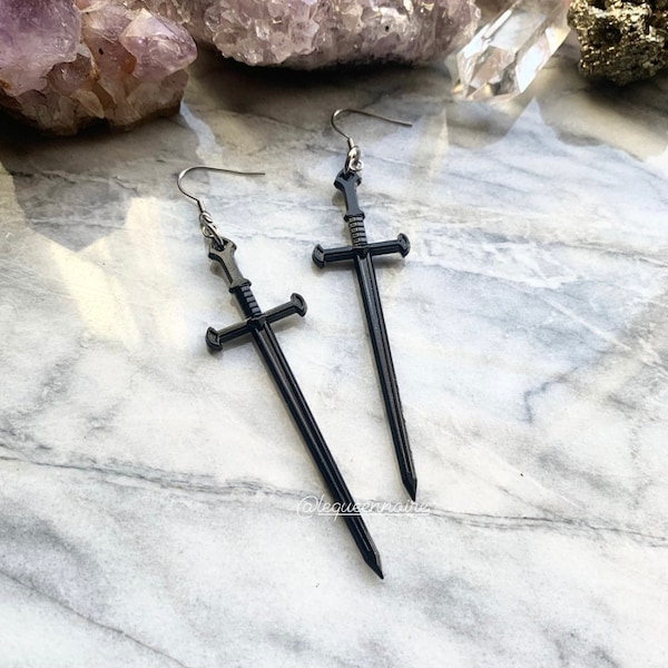 Sword Earrings - Etsy