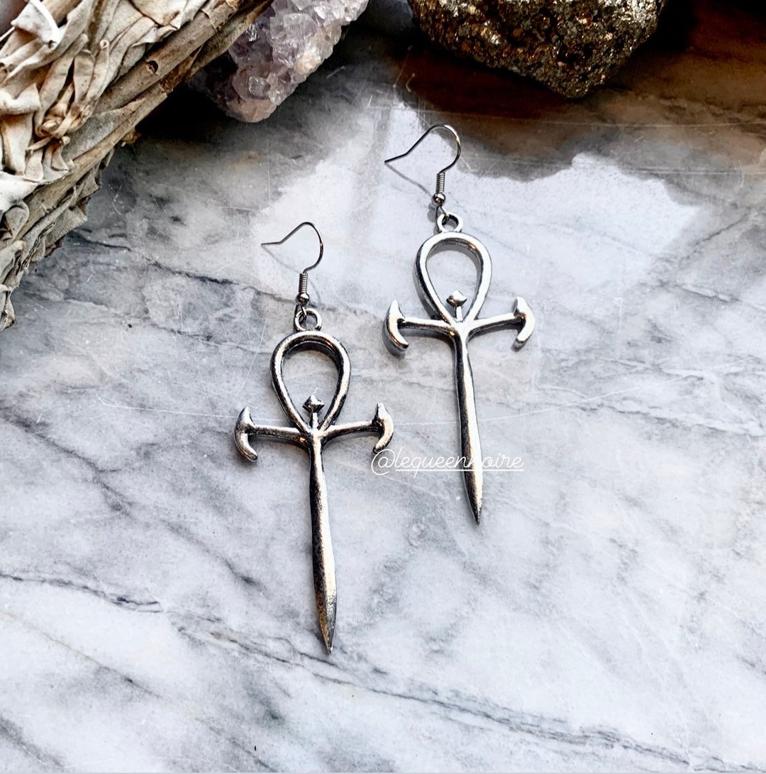 Vampire Cross Earrings - Etsy