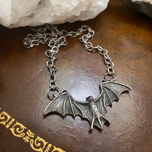 Bat Necklace - Etsy