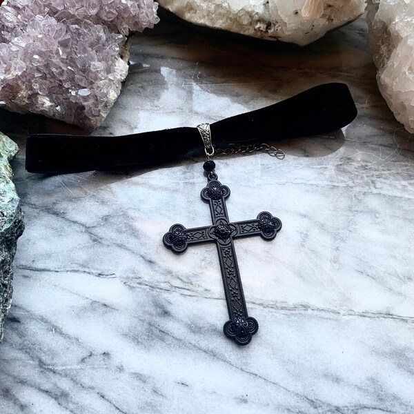 Cross Choker - Etsy
