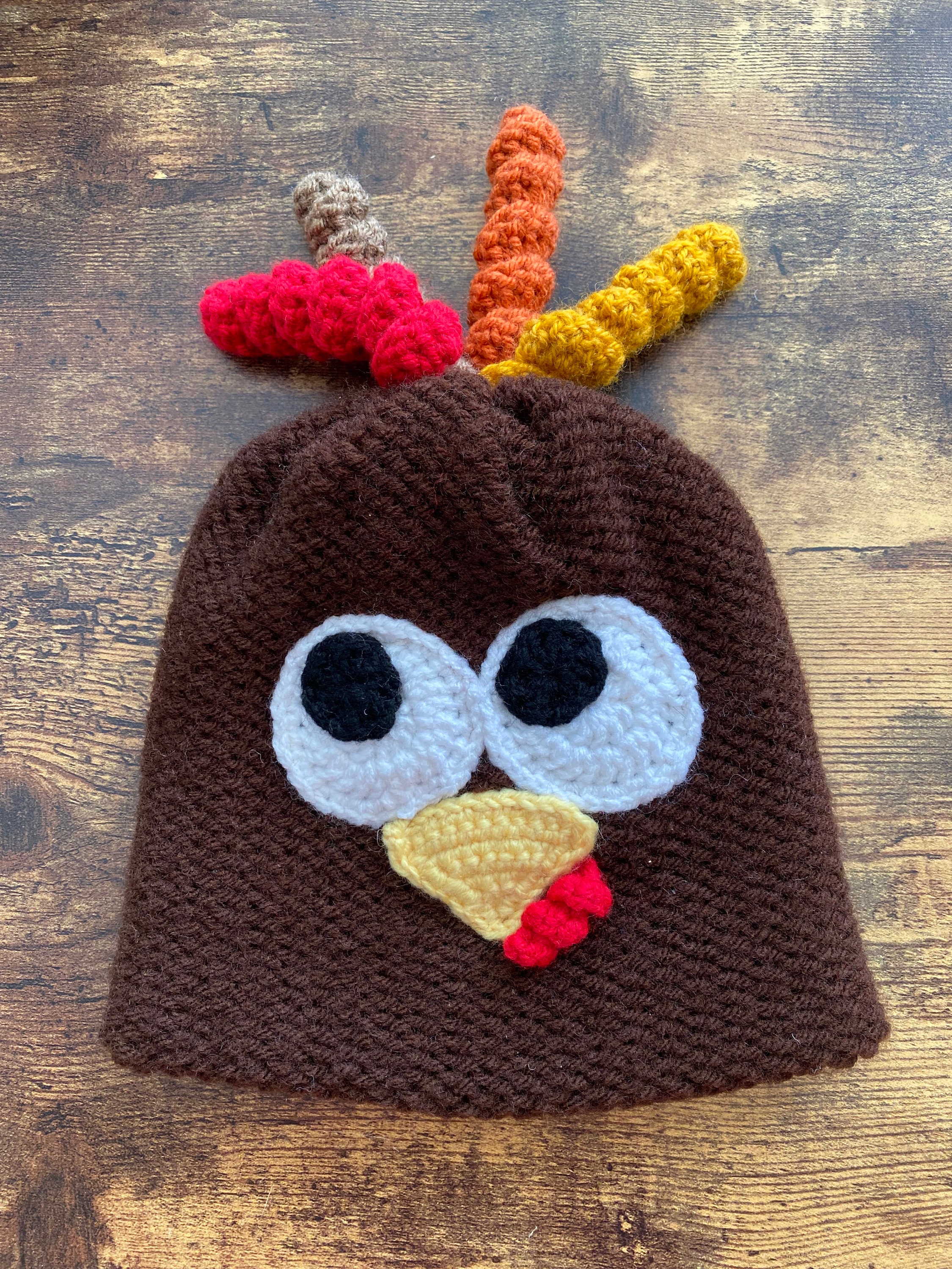 Knitted Turkey Hat Thanksgiving Hat Festive Hat Handmade Beanie - Etsy