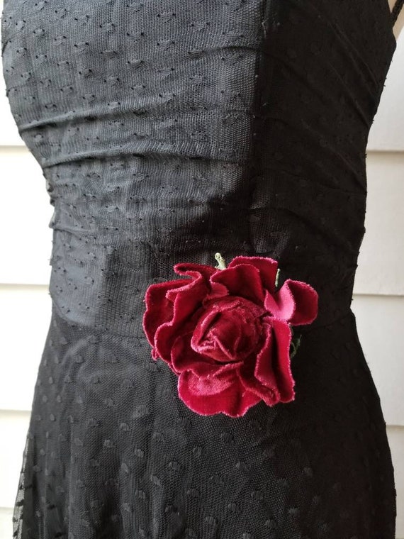 1990s Black Lace Prom Dress || Scott McClintock || Go… - Gem
