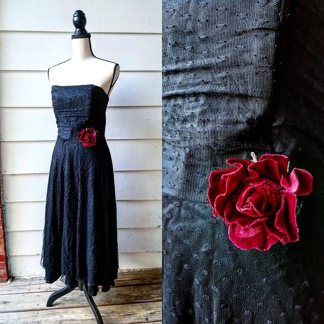 1990s Black Lace Prom Dress || Scott Mcclintock || Goth Chic - Etsy