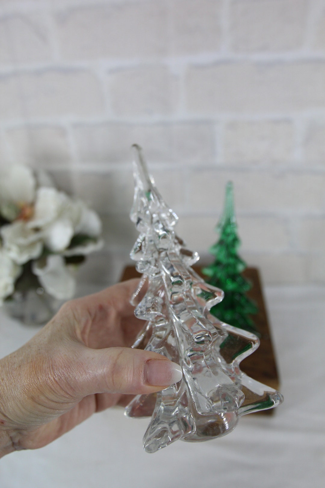 1980's GLASS PINE TREE Choice of One Blown Glass Christmas - Etsy