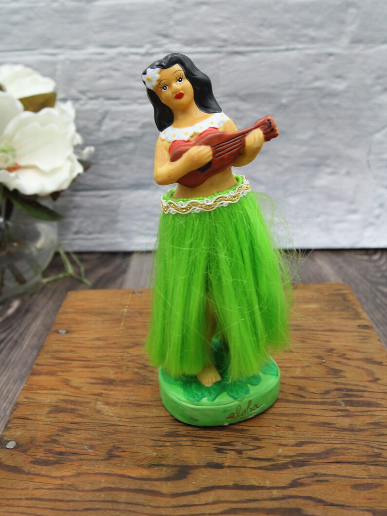 VINTAGE HULA GIRL Bobble 1990's Ceramic Hawaiian Dancer - Etsy