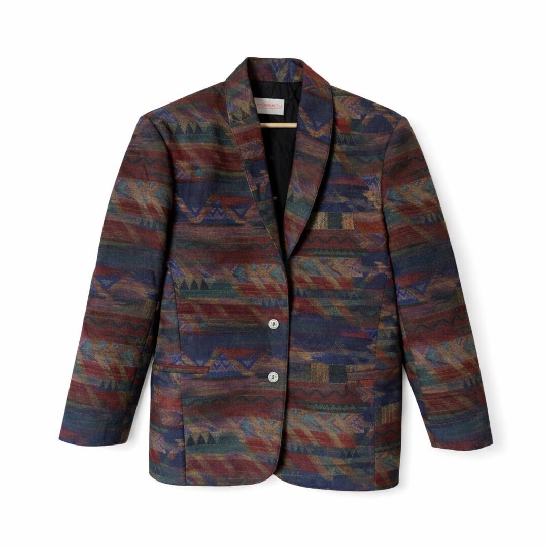 1980s Aztec Blazer | Oversized Size Large | Chic Southwest Jacket - Etsy