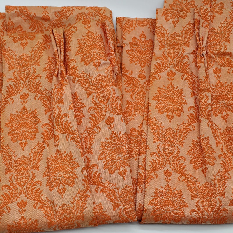 Brocade Curtains - Etsy