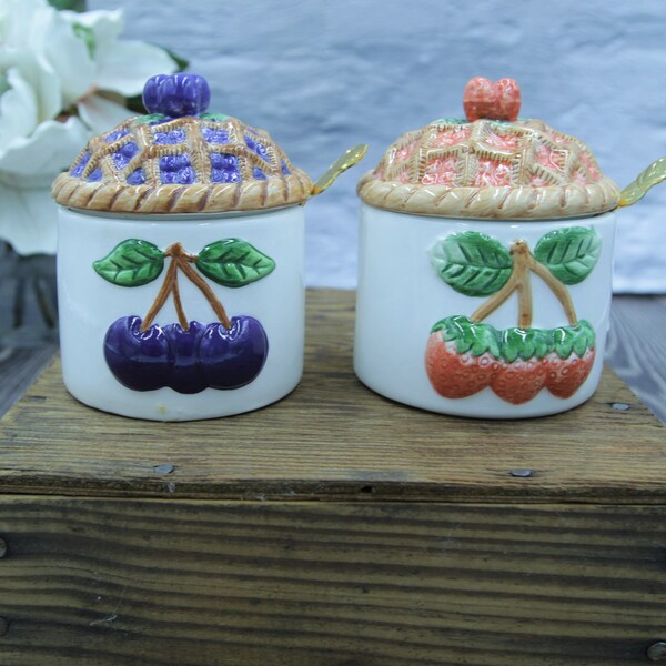 Ceramic Jam Jar Vintage - Etsy UK