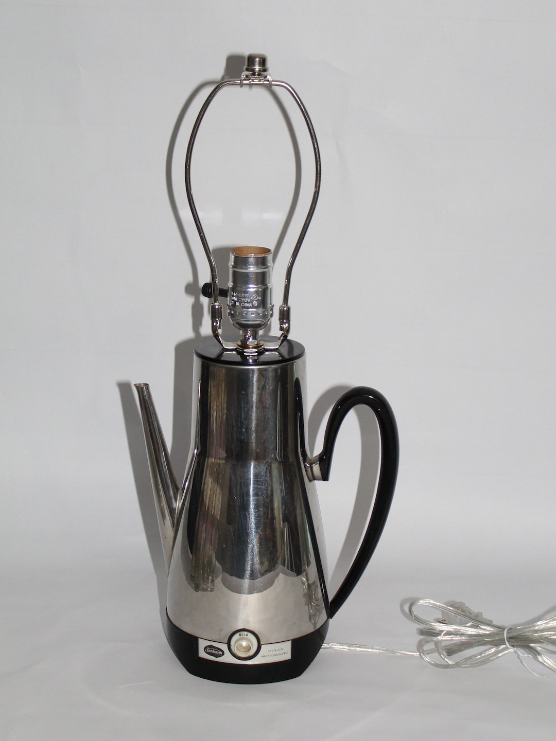 COFFEE POT LAMP Repurposed Vintage Percolator Kitchen Novelty Light ...