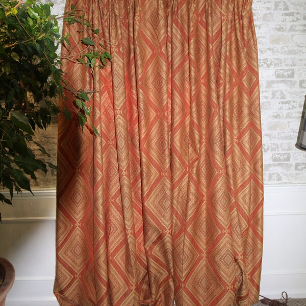 Brocade Curtains - Etsy