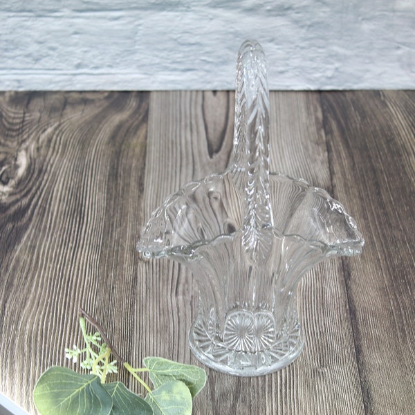 Vintage Glass Basket - Etsy
