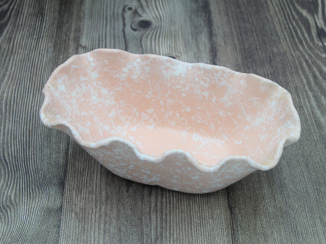 Vintage Shawnee Pottery Pink Bowl: Cameo Splatterware Trinket Dish - Etsy