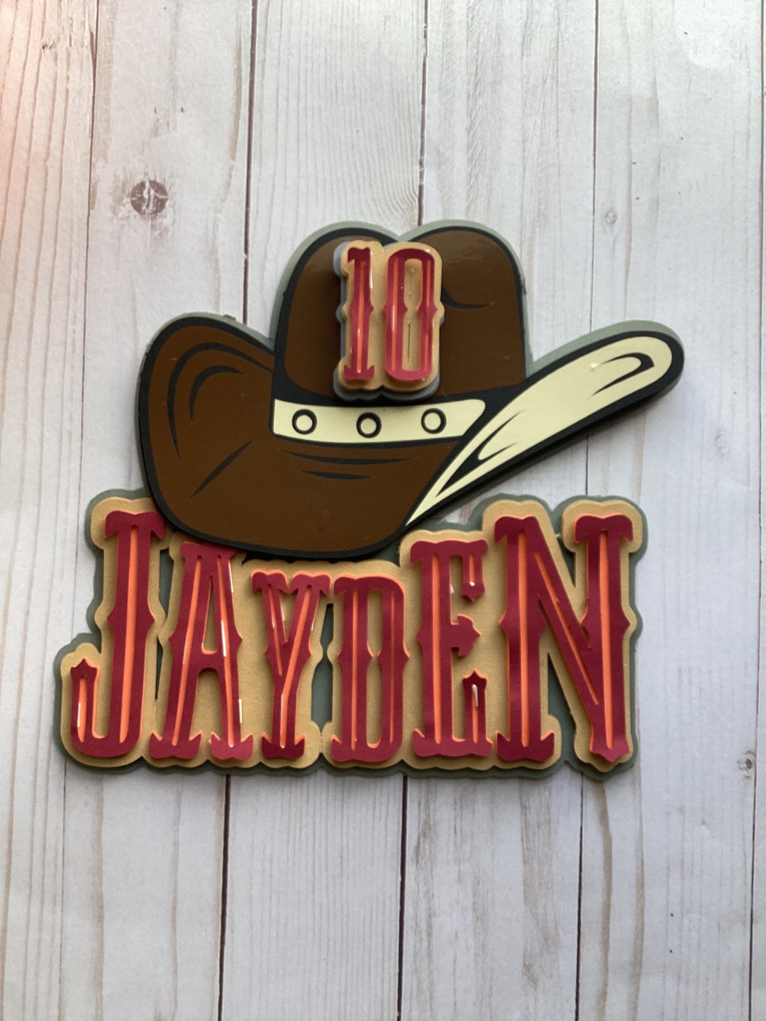 Western Theme Cake Topper Wild West Cowboy Cake Topper - Etsy