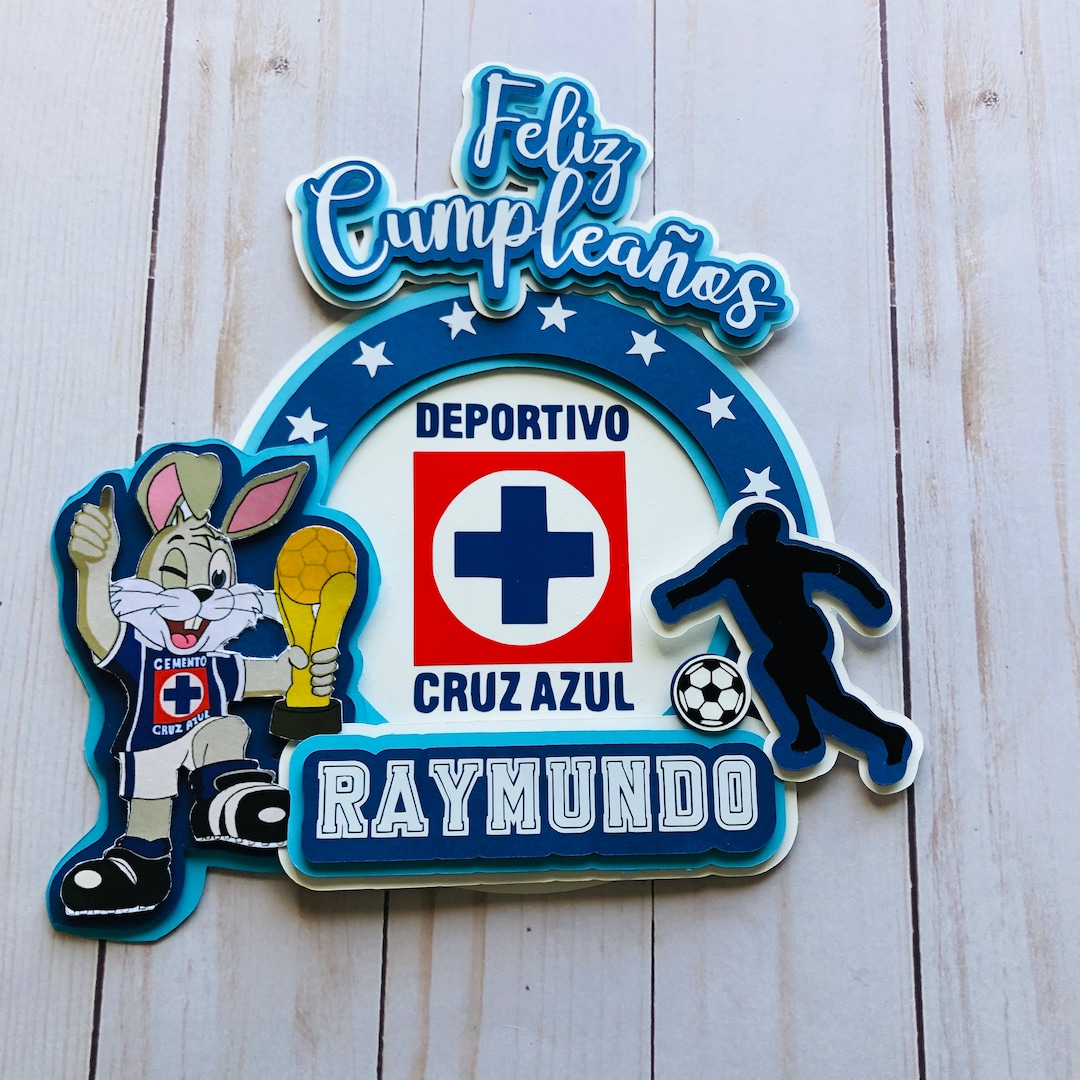 Cake Topper Cruz Azul Cruz Azul Cake Topper Soccer Cake - Etsy