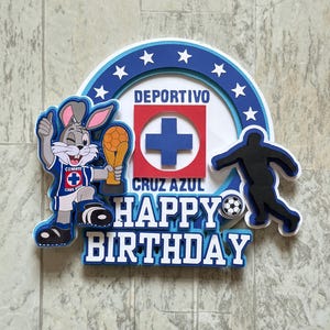 Soccer Caketopper|cruz Azul|toluca FC| Futbol Mexicano|liga Mx|birthday ...