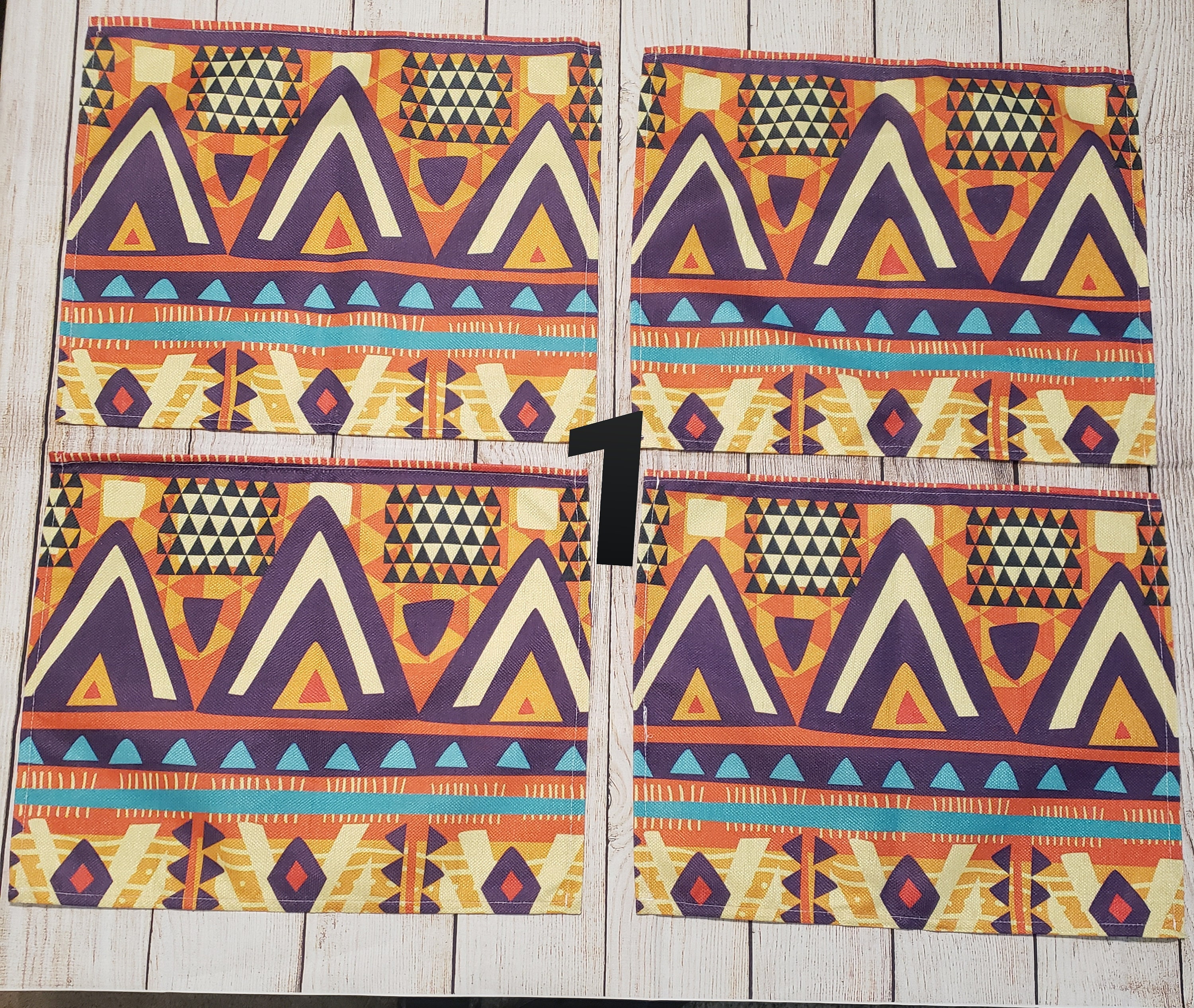 Set of 4 Table Mat African Print Table Mat Table Mat - Etsy