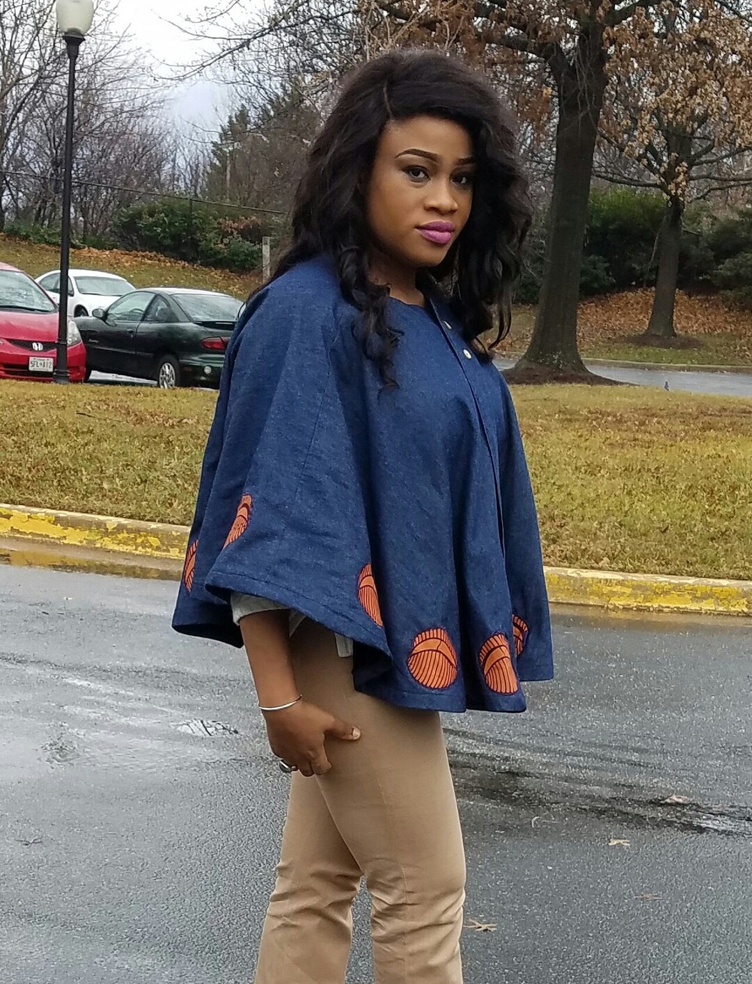 Ankara Jean Cape. Cape Jacket for Women, Ankara Cape, African Print Top ...