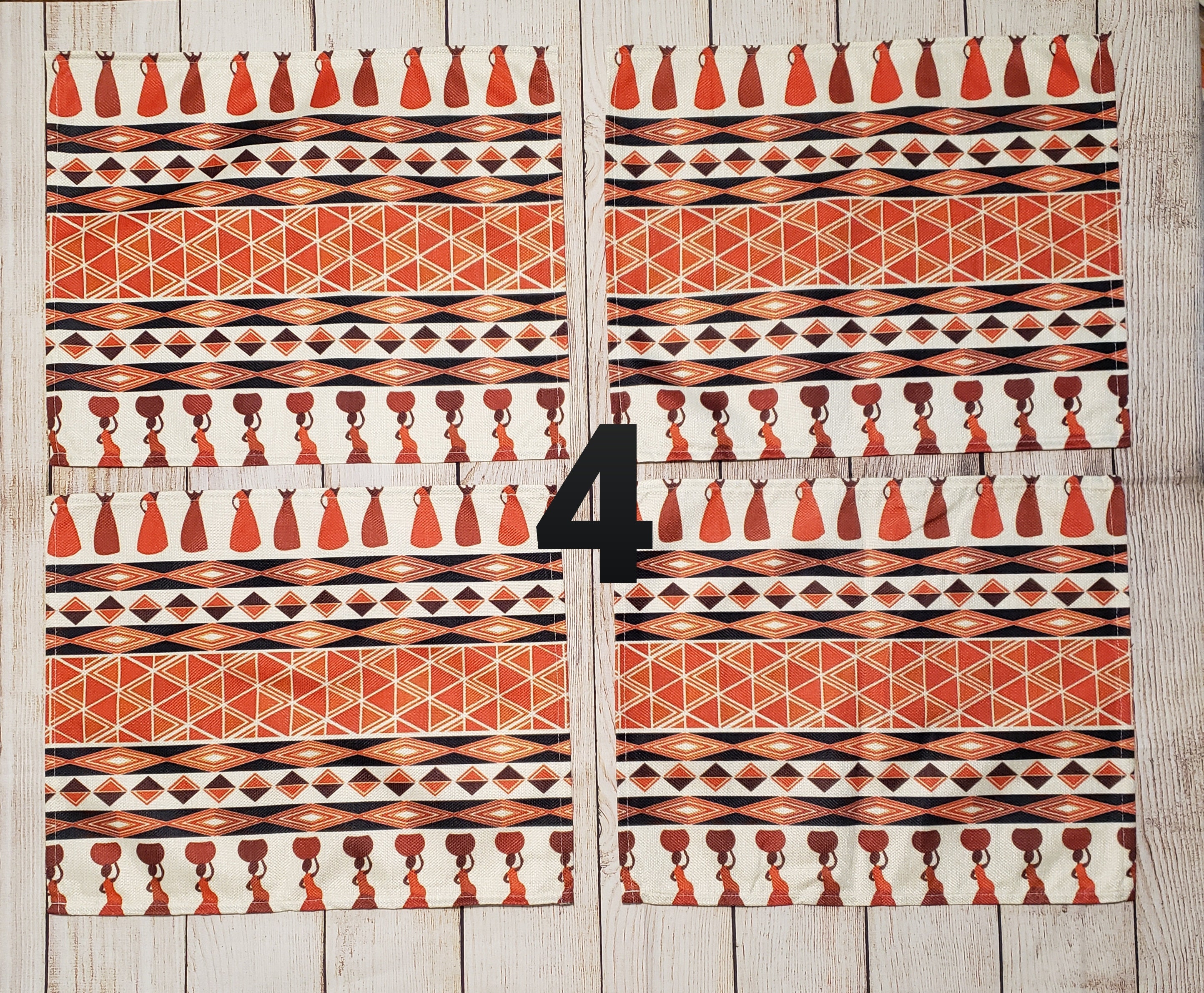 Set of 4 Table Mat African Print Table Mat Table Mat - Etsy