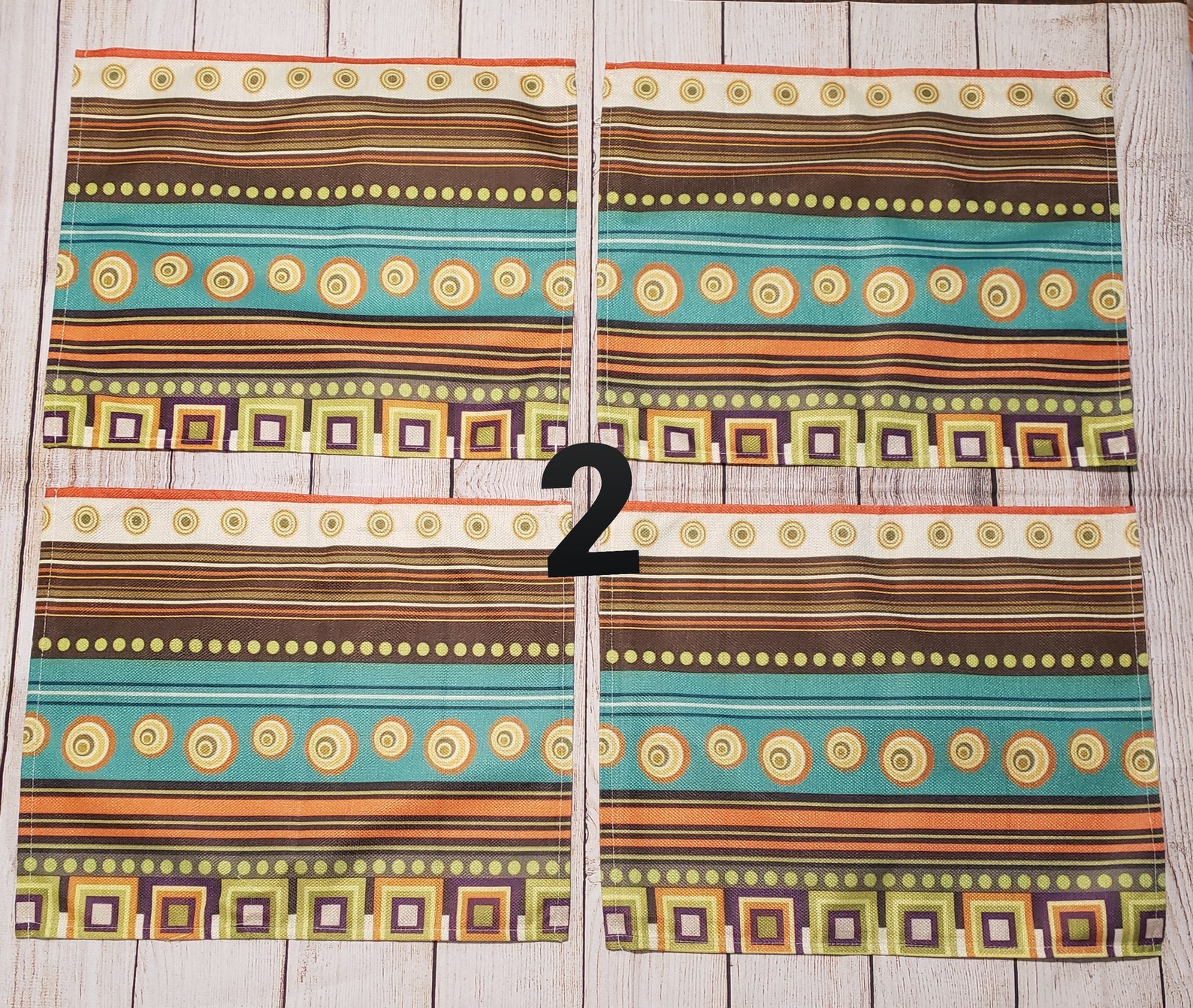 Set of 4 Table Mat African Print Table Mat Table Mat - Etsy