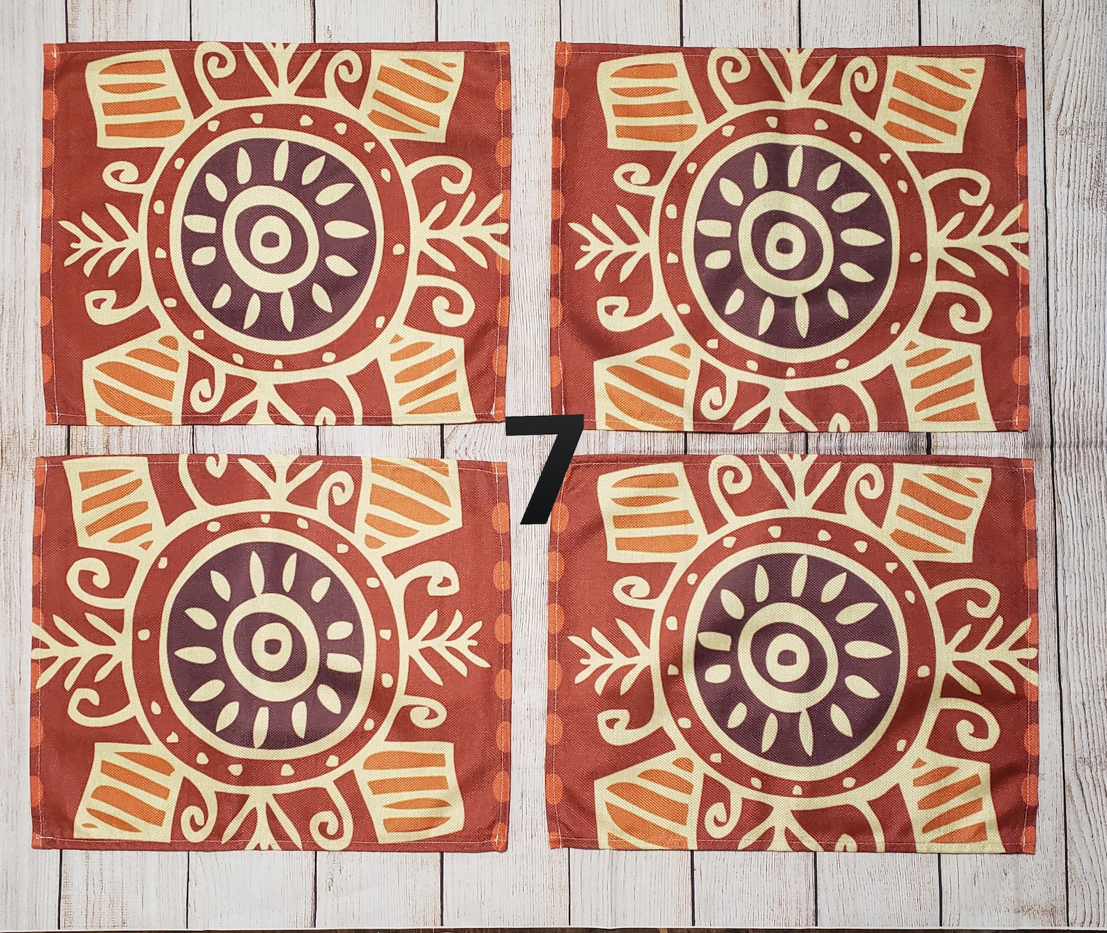 Set of 4 Table Mat African Print Table Mat Table Mat - Etsy