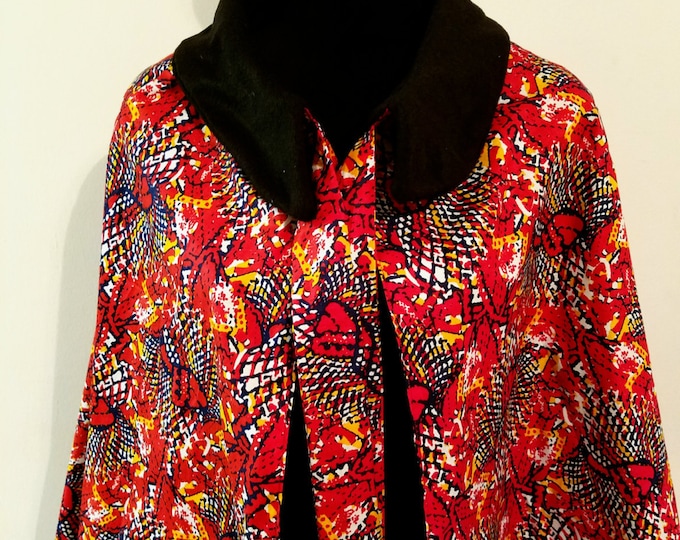 African Print Cape, Ankara Cape. Ankara Fashion. Ankara Top. Ankara ...