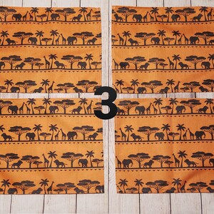 Set of 4 Table Mat, African Print Table Mat, Table Mat, Rectangle Table ...