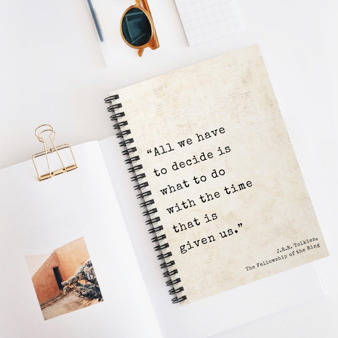 Lord of the Rings Spiral Notebook: Tolkien Quote, Book Lover Gift - Etsy