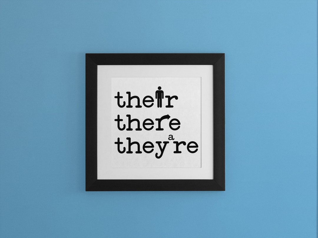 Their, There, They're Poster - Grammar Poster - Classroom Poster ...