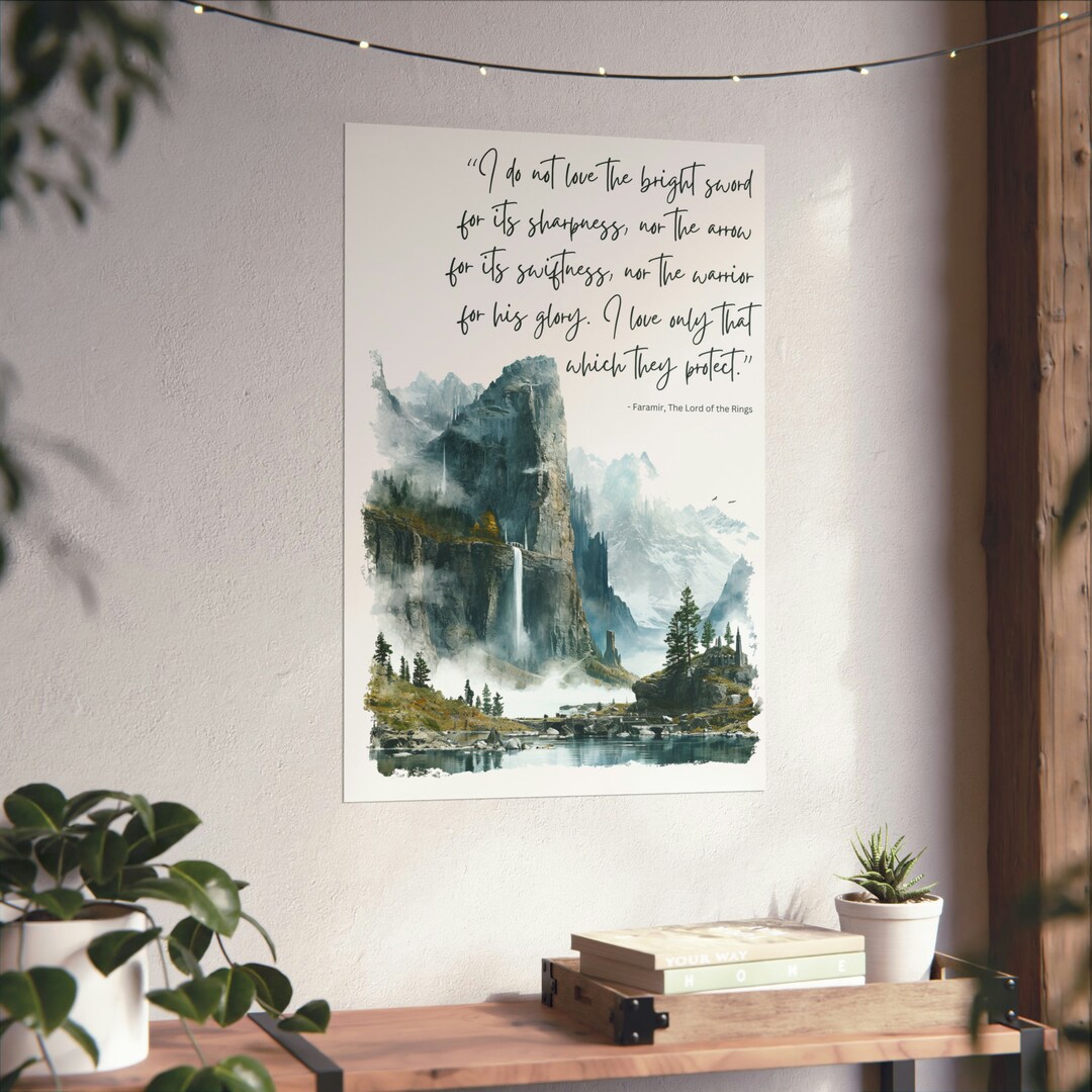 Classroom Art, Teacher Gift Idea, the Lord of the Rings Poster, LOTR ...