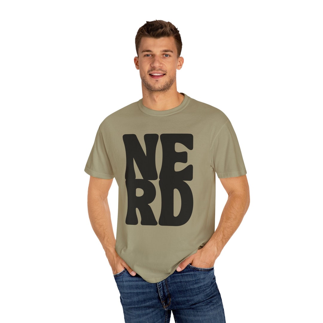Nerd T-shirt, Block Letters Nerd Tshirt, Nerdy Gifts, Nerdy Girl, Nerd ...