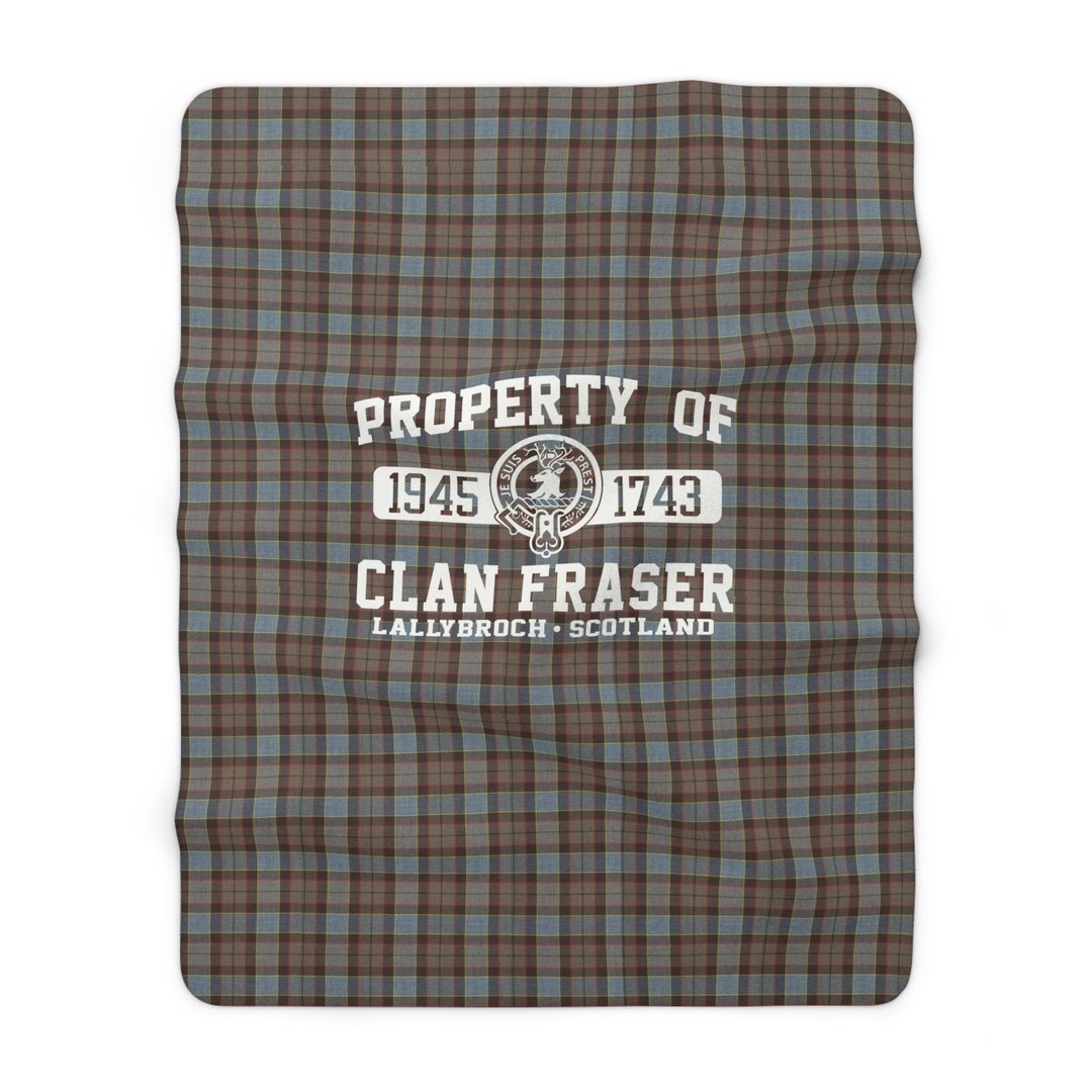 Property of Clan Fraser Sherpa Fleece Blanket - Outlander Blanket ...