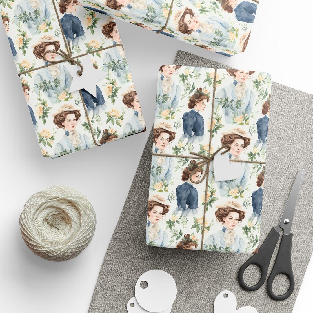Emma M Lion Wrapping Paper: Literary Gift Wrap, Beth Brower Book Lover ...